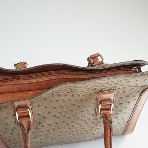 Bags | Large Brown Faux Animal Skin Tote Purse | Poshmark